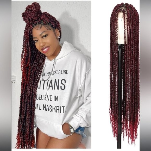 Hair | Syntheticjapanese Fiber 46 Triangle Knotless Twist Wig | Poshmark